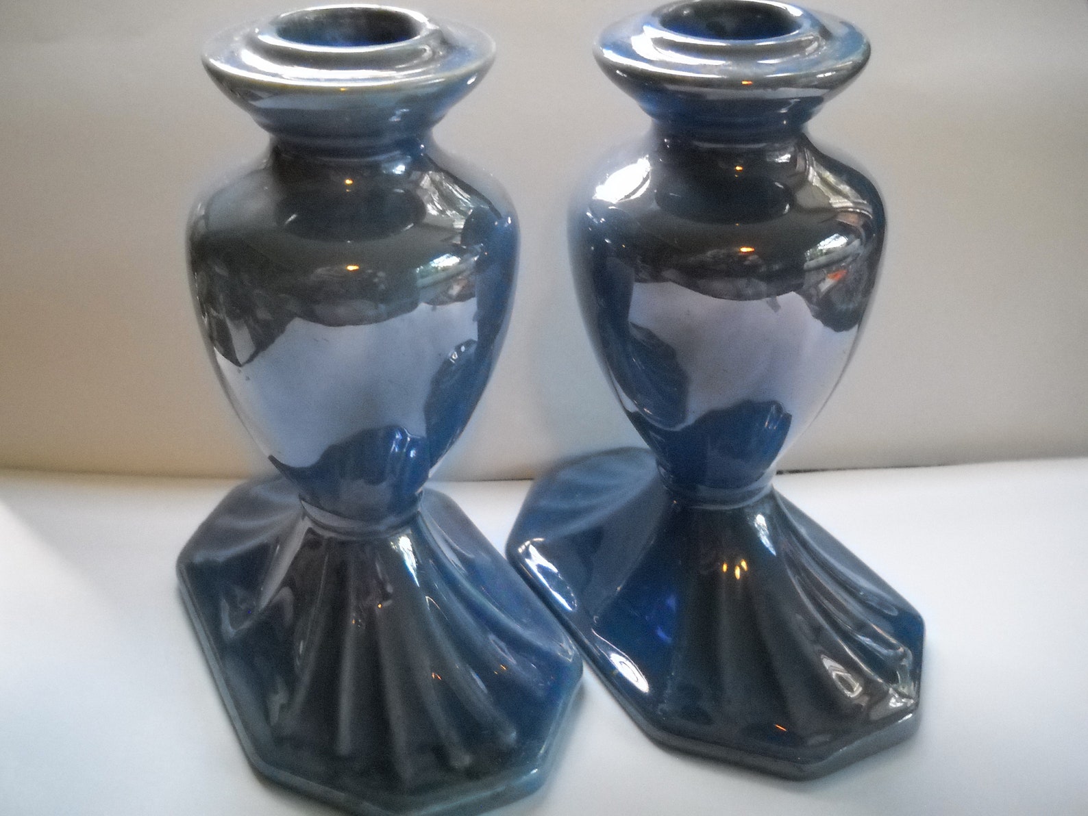 Vintage Candlestick Pair Cowan Pottery Candlesticks Art - Etsy