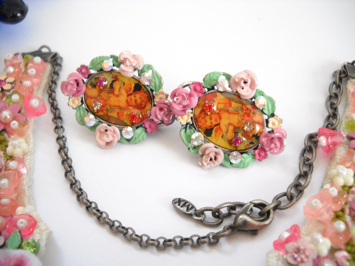 Jewelry Set MX Michael Morrison Crystal Rhinestones Pearls - Etsy