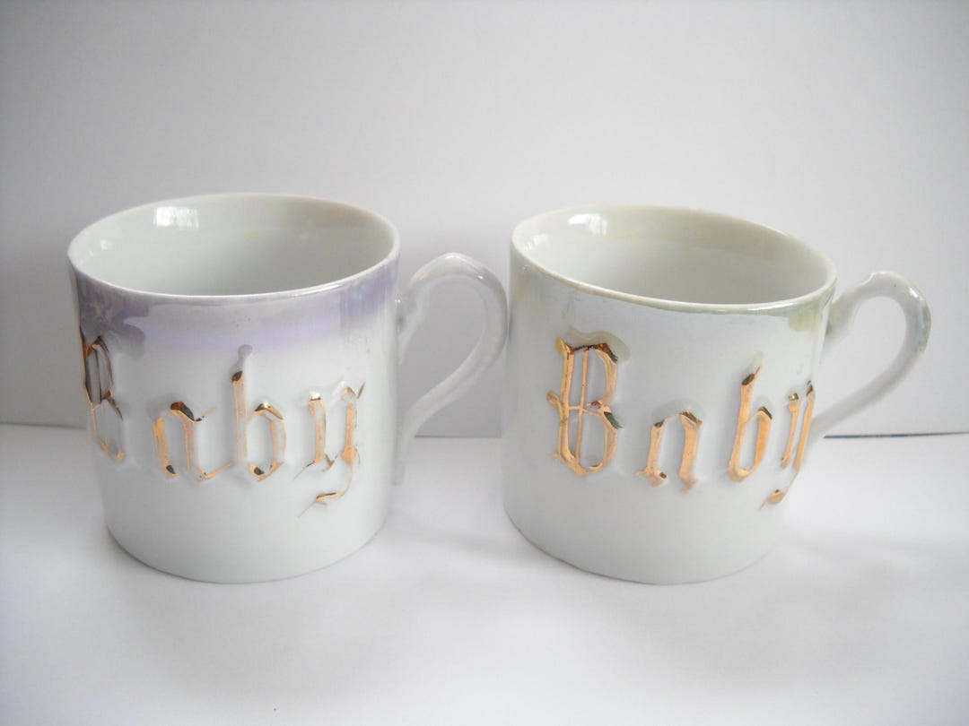 Antique Baby Cup Set Miniature Leuchtenburg Thuringia China Lusterware ...