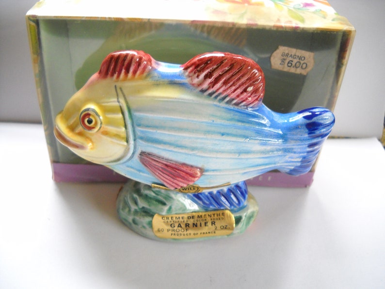 Vintage Garnier France Decanter Fish Crème De Menthe Made in - Etsy