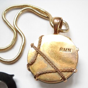 Roman RMN Tiger Eye Pendant Necklace Chain Necklace Pendant Round Tiger ...