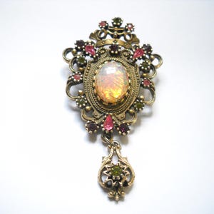 Vintage Sarah Coventry Brooch Pendant Contessa Crown Dangle Shield ...