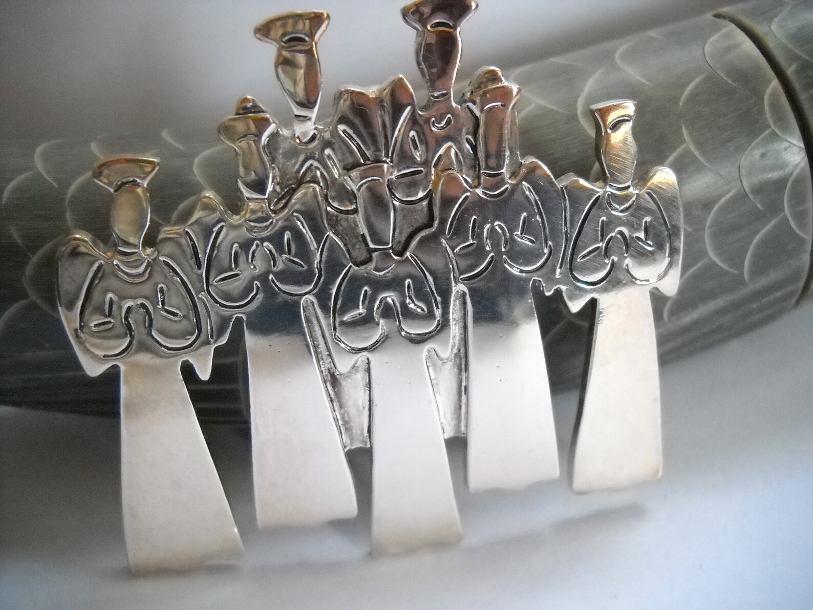 Vintage Angel Brooch Pendant Big Bold Choir of Angels Brooch - Etsy