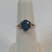 Natural Caribbean Topaz With Natural Diamond Ring Solid 14kt Yellow ...