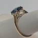 Natural Caribbean Topaz With Natural Diamond Ring Solid 14kt Yellow ...