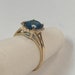 Natural Caribbean Topaz With Natural Diamond Ring Solid 14kt Yellow ...