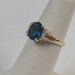 Natural Caribbean Topaz With Natural Diamond Ring Solid 14kt Yellow ...