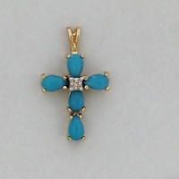 Turquoise Cross - Etsy
