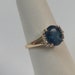 Natural Caribbean Topaz With Natural Diamond Ring Solid 14kt Yellow ...