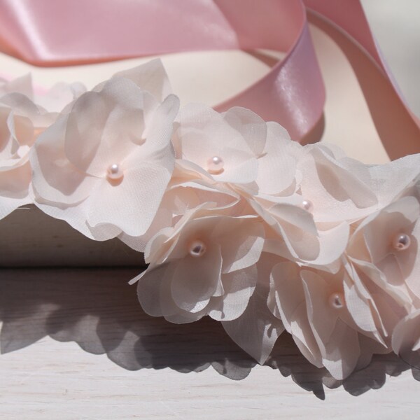 Floral Bridal Sash - Etsy