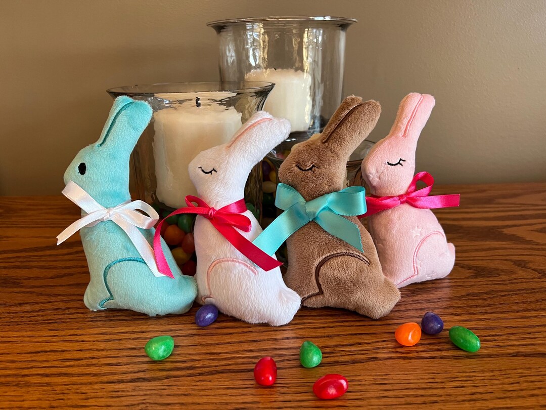 Chocolate Bunny, Easter Basket Toy, Pink Bunny, Stuffed Rabbit, Decor ...