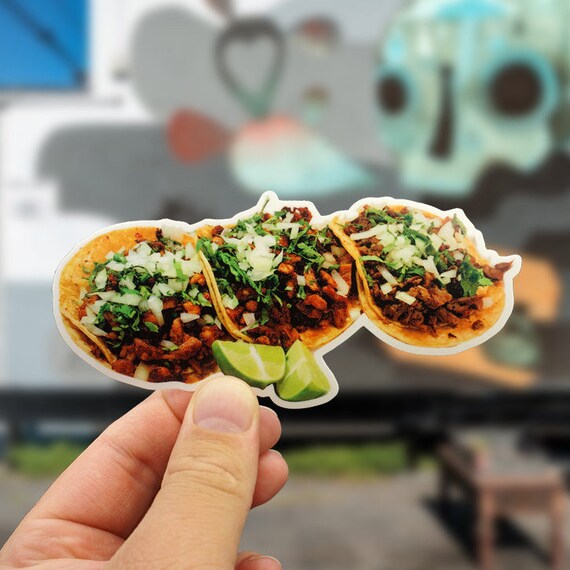 Taco Sticker Includes Two 2 Stickers Tacos Vinyl | Etsy