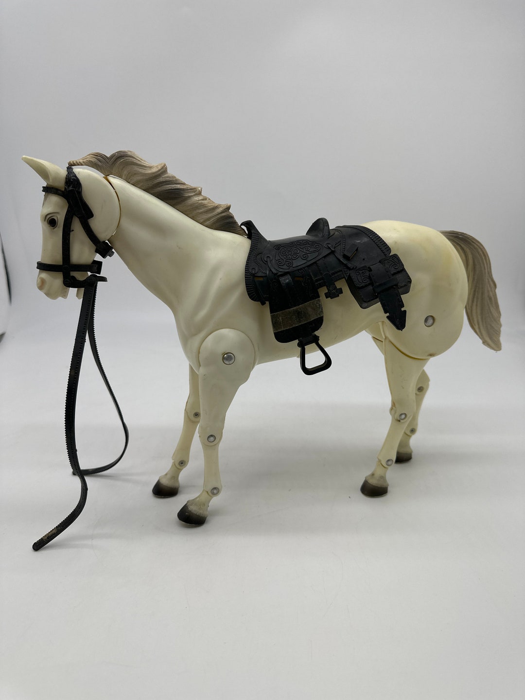 Vintage 1973 Lone Ranger Silver Horse Marx Gabriel Posable Toy Horse - Etsy