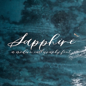 Sapphire Script Font: Modern Calligraphy, Wedding Invitation (OTF) - Etsy