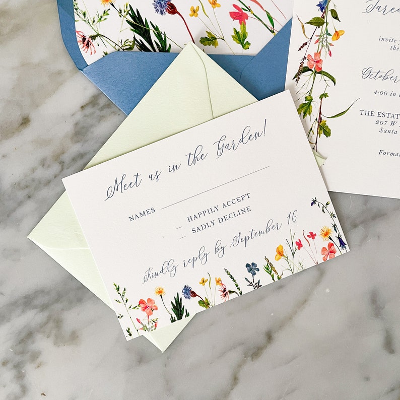 Floral Arch Invitation Set 4-PC Wedding Invitation With - Etsy