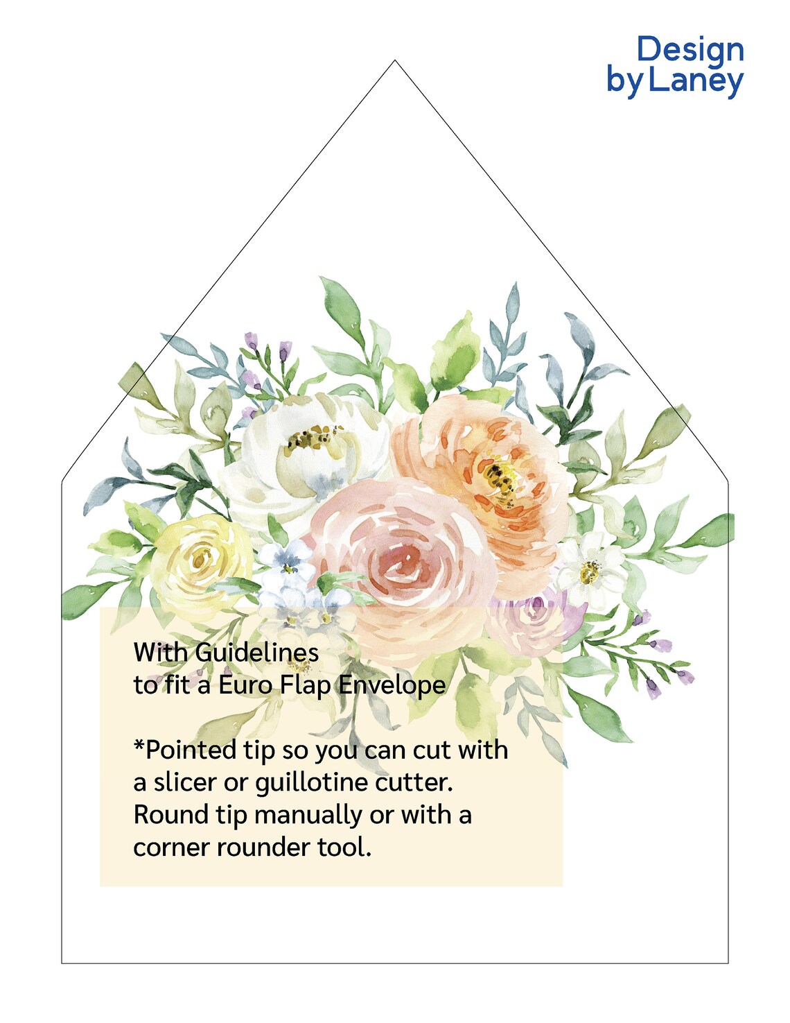 Digital Spring Flowers Envelope Liner Template Wedding - Etsy