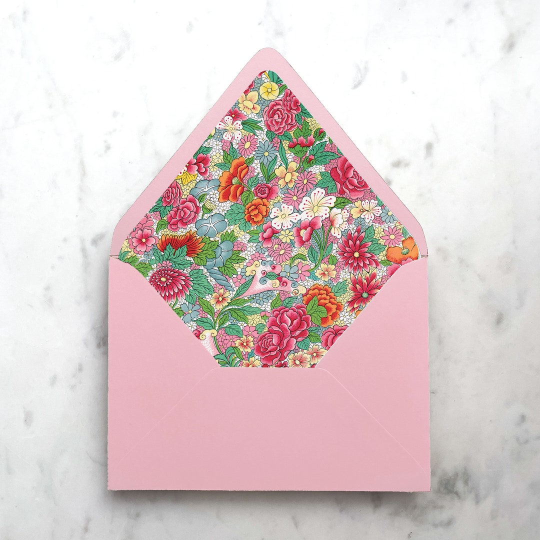 Colorful Flower Pattern Envelope Liner - SET OF 25, Printed Envelope ...