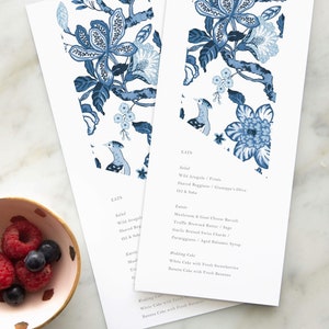 China Pattern Wedding Menu - Etsy