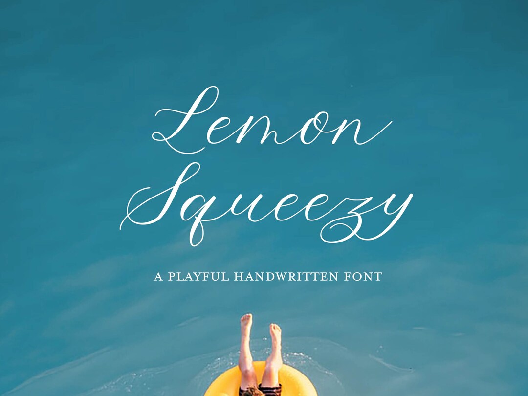 Lemon Squeezy Calligraphy Font: Modern Cursive Script (OTF, SVG) - Etsy