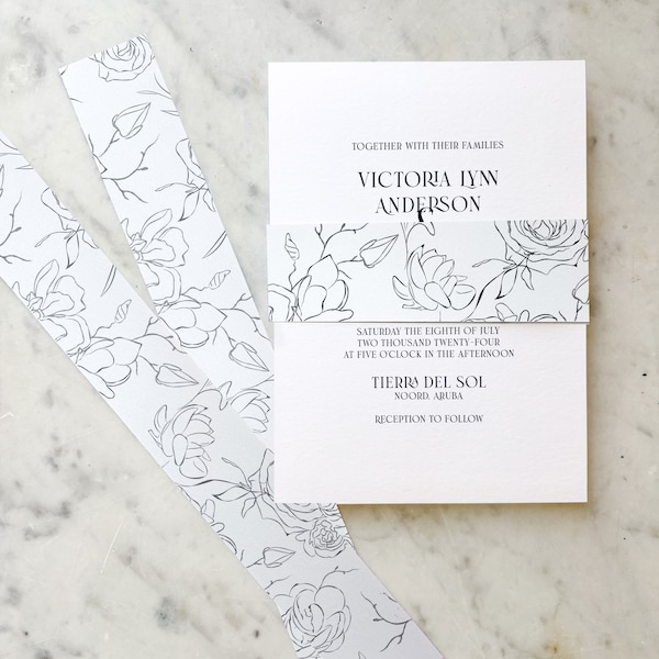 Black Invitation Band - Etsy