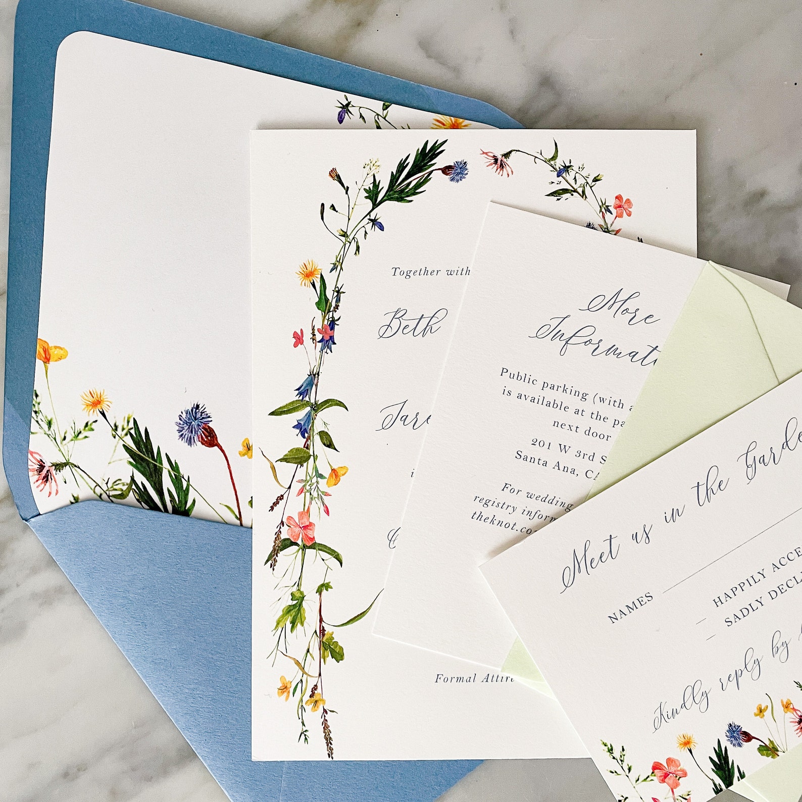 Floral Arch Invitation Set 4-PC Wedding Invitation With - Etsy