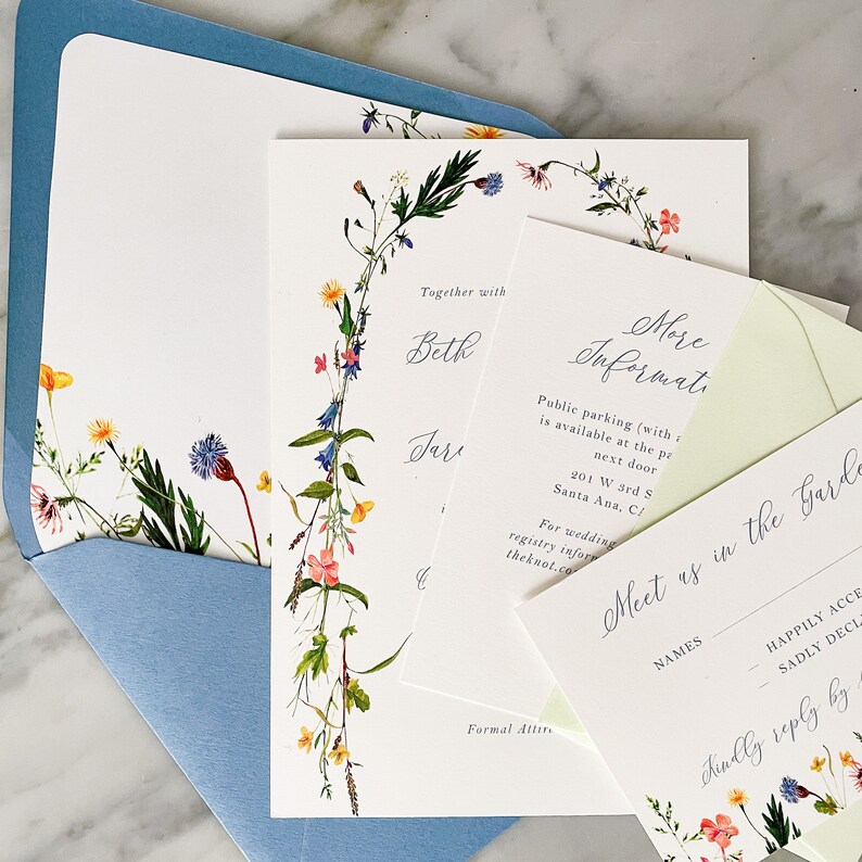Floral Arch Invitation Set 4-PC Wedding Invitation With - Etsy
