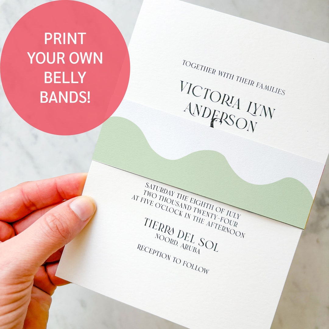 Retro Squiggle Belly Band TEMPLATE | Digital Download for DIY Belly ...