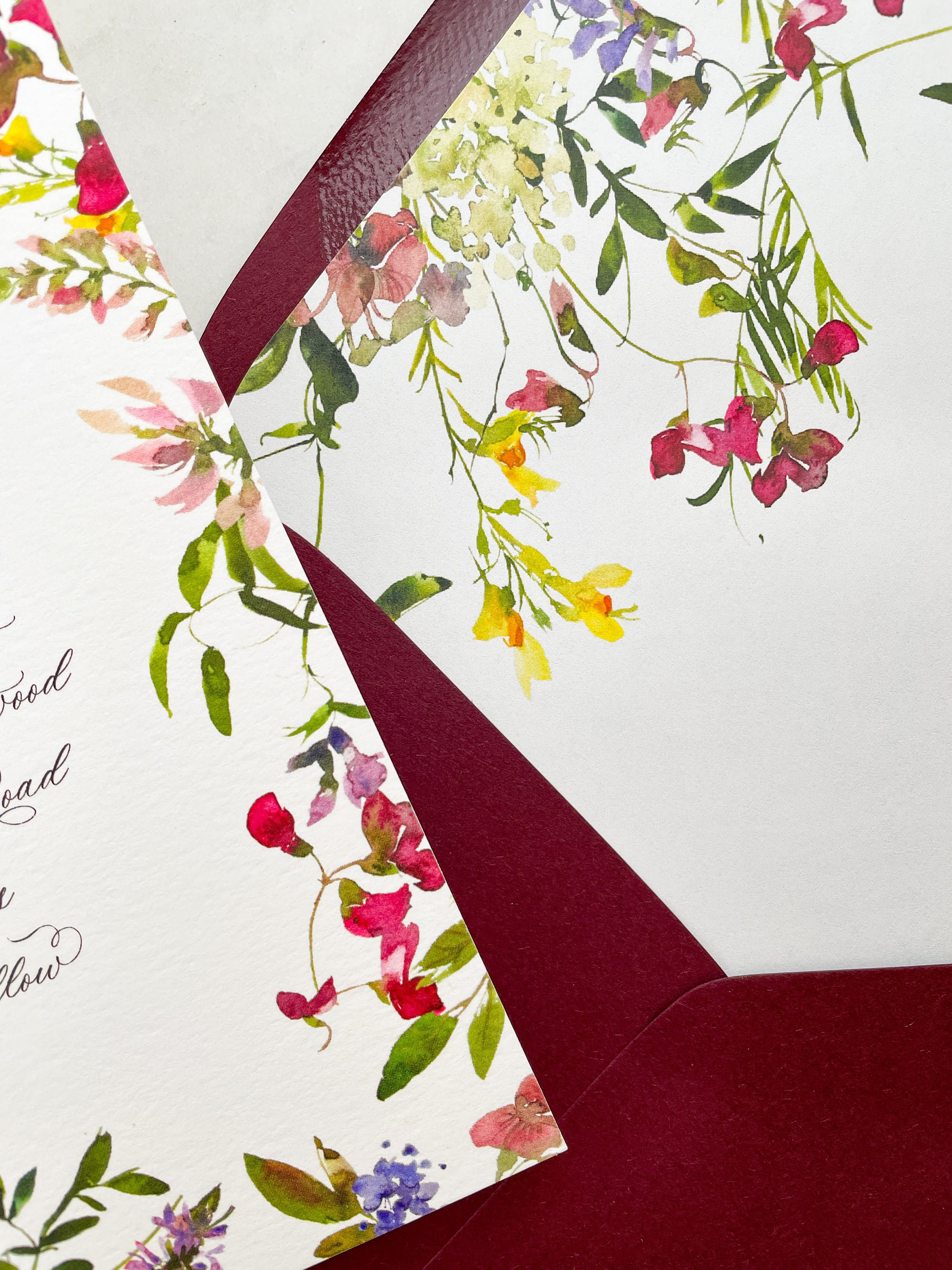 Floral Wedding Invitations Boho Wedding Invites Botanical - Etsy