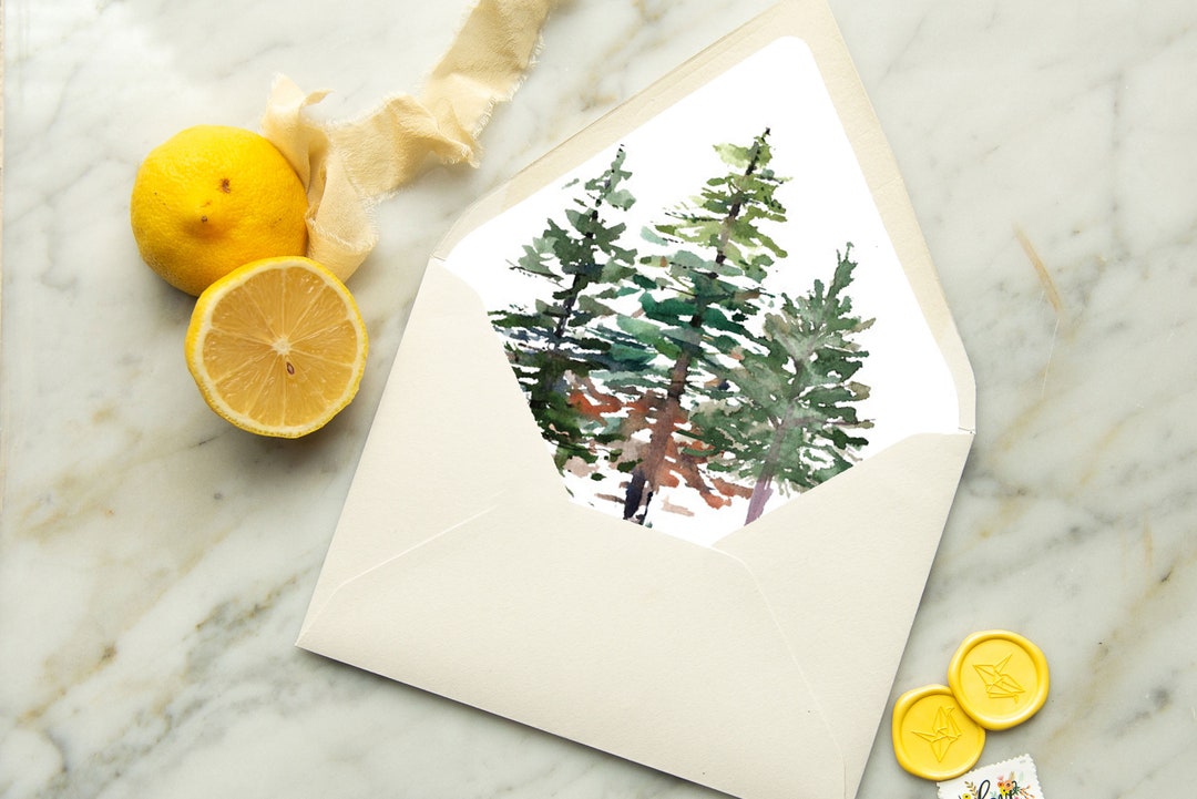 Christmas Tree Envelope Liner Template, Holiday DIY (digital Download ...