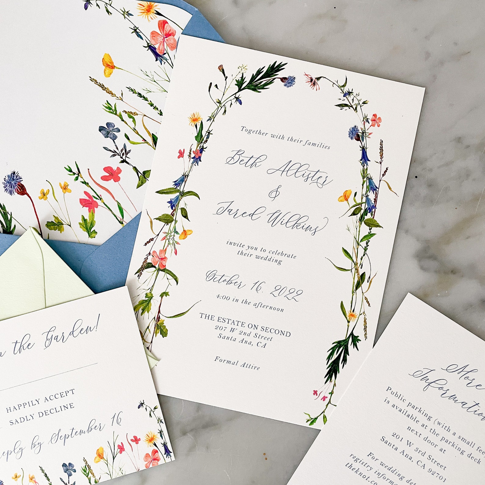 Floral Arch Invitation Set 4-PC Wedding Invitation With - Etsy