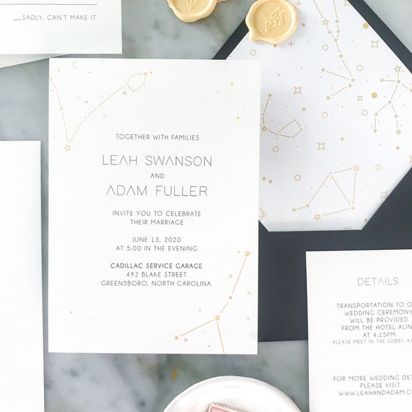 Star Wedding Invitation - Etsy