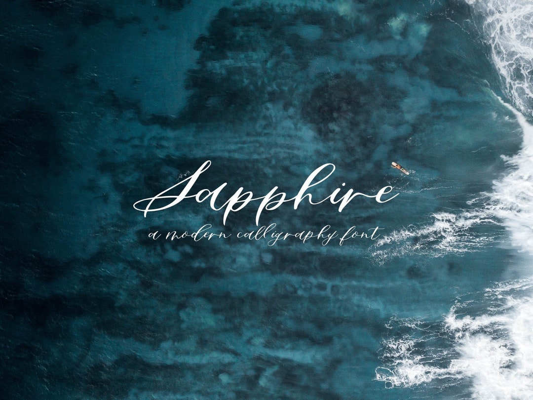 Sapphire Script Font: Modern Calligraphy, Wedding Invitation (OTF) - Etsy