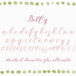 Betty Script Font: Whimsical Calligraphy, Wedding Invitations (OTF) - Etsy