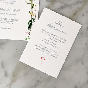 Floral Arch Invitation Set, 6-PC Wedding Invitation With Watercolor ...