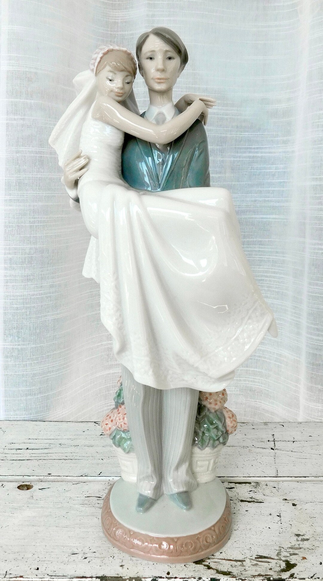 Lladro Over the Threshold Porcelain Figurine Bride and Groom Original ...