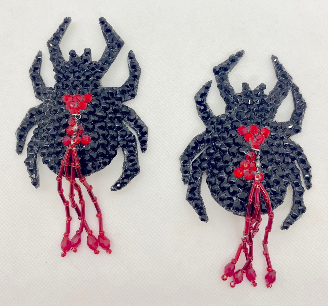Black Widow Spider Pasties With Beaded Tassels Burlesque Showgirl ...