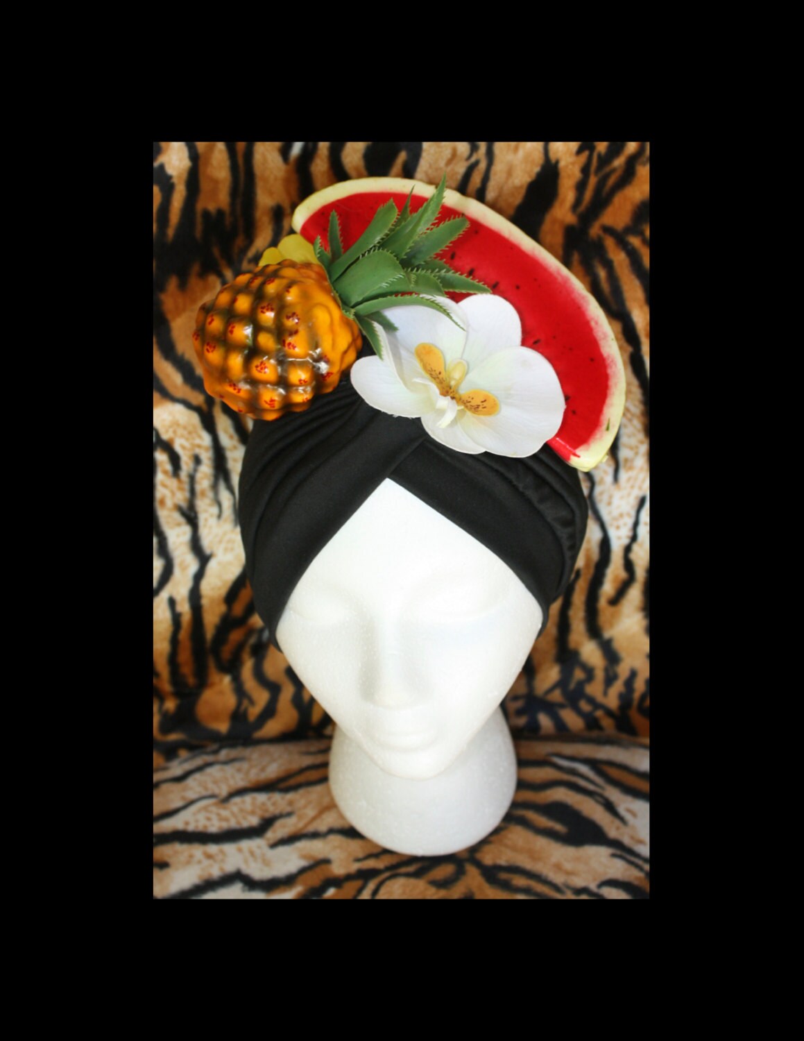 Custom Carmen Miranda Tropical Fruit Turban Tiki Oasis VLV Pinup ...