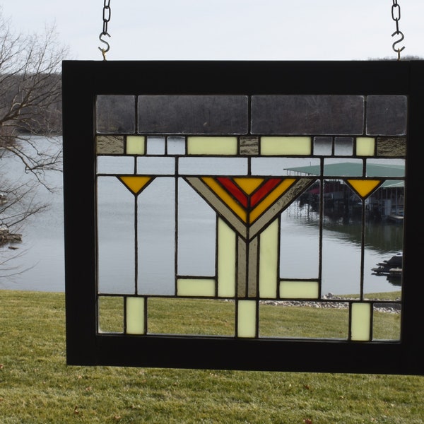 Frank Lloyd Wright Glass Panel - Etsy
