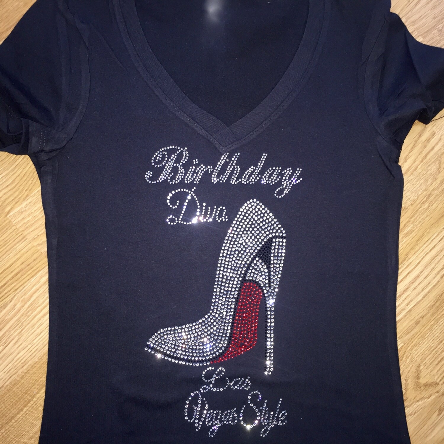 Las Vegas Birthday Diva Shirt Adult Glitter Bling Birthday Etsy