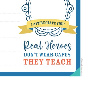 Teacher Appreciation Printable: Personal & Thoughtful Gift for Teacher ...