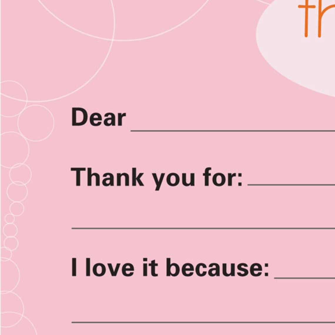 Cute Printable Thank You Note Card Template for Boys and | Etsy