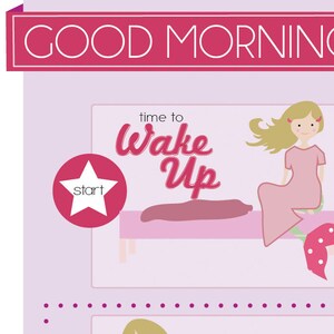 PDF Instant Download Mermaid Morning Routine Chart for Toddlers, Boys ...