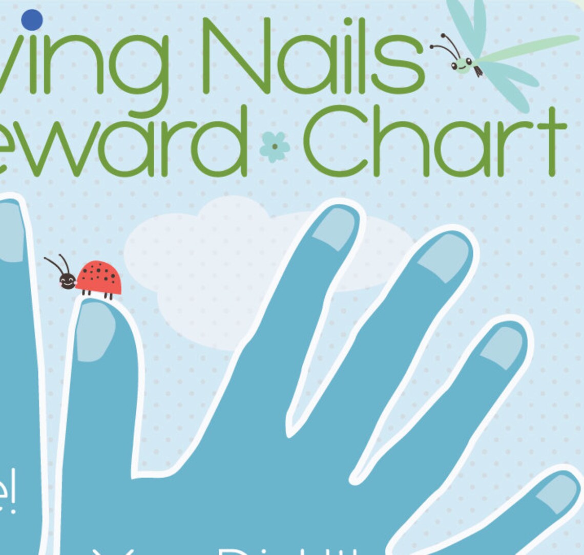 Stop Nail Biting reward chart Instant Download Printable | Etsy