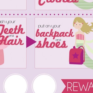 PDF Instant Download Mermaid Morning Routine Chart for Toddlers, Boys ...