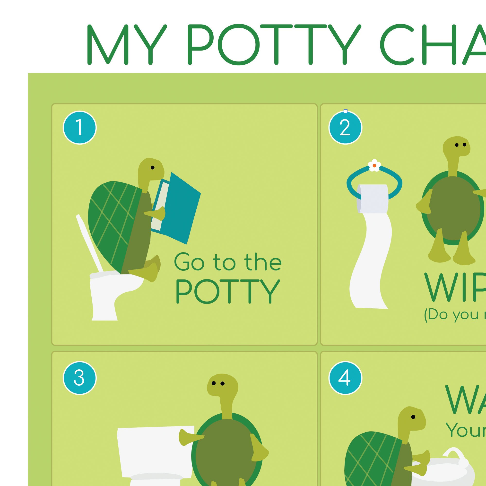 Printable PDF Instant Download Turtle Potty Training Chart for Children ...