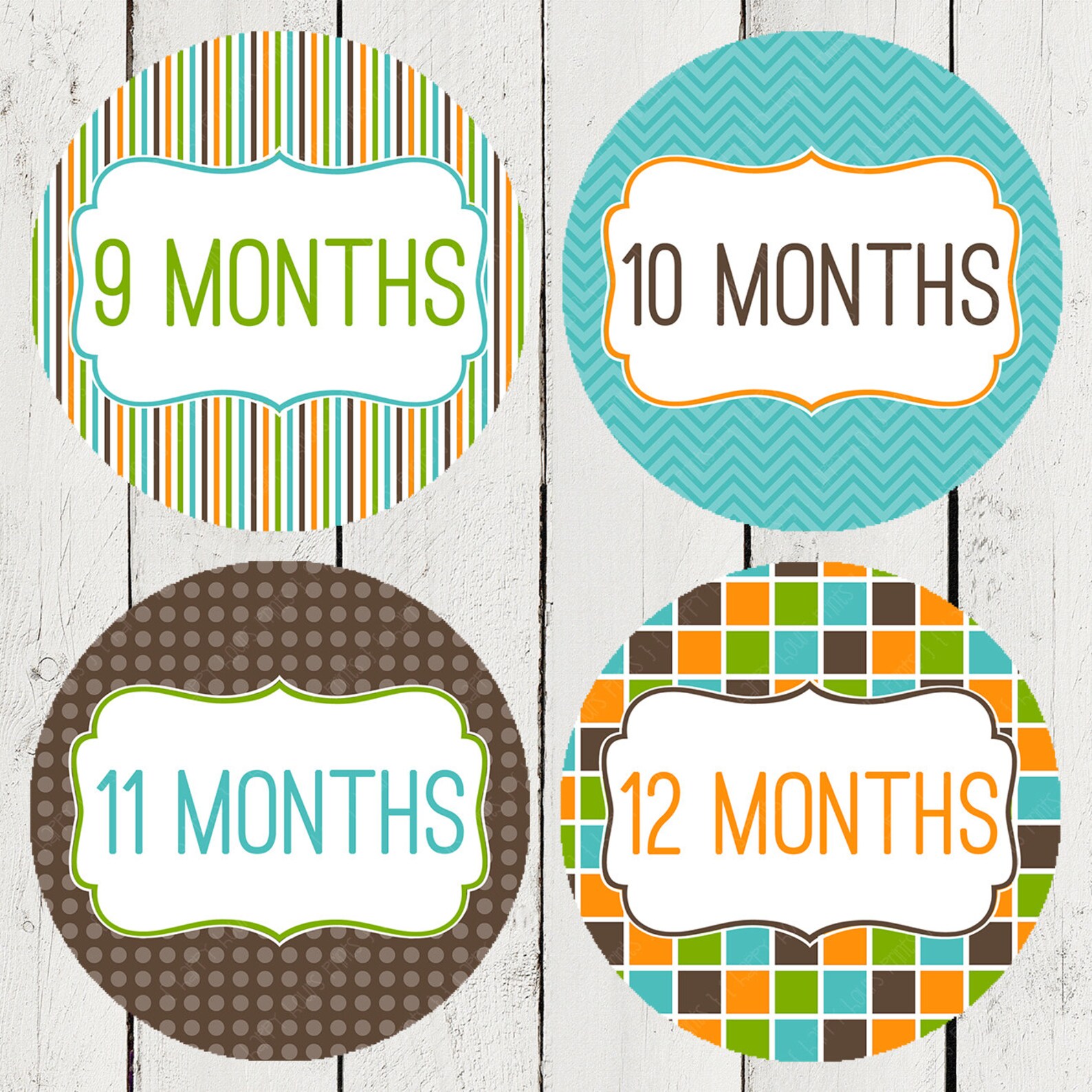 Monthly Milestone Stickers for Boys Monthly Bodysuit | Etsy