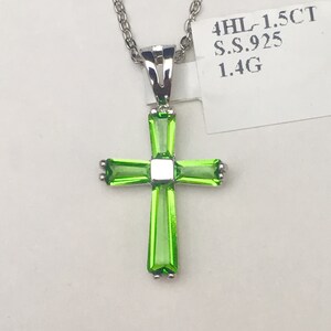 P157P Classic Mt St Helens Twilight Purple Helenite Cross White Gold ...