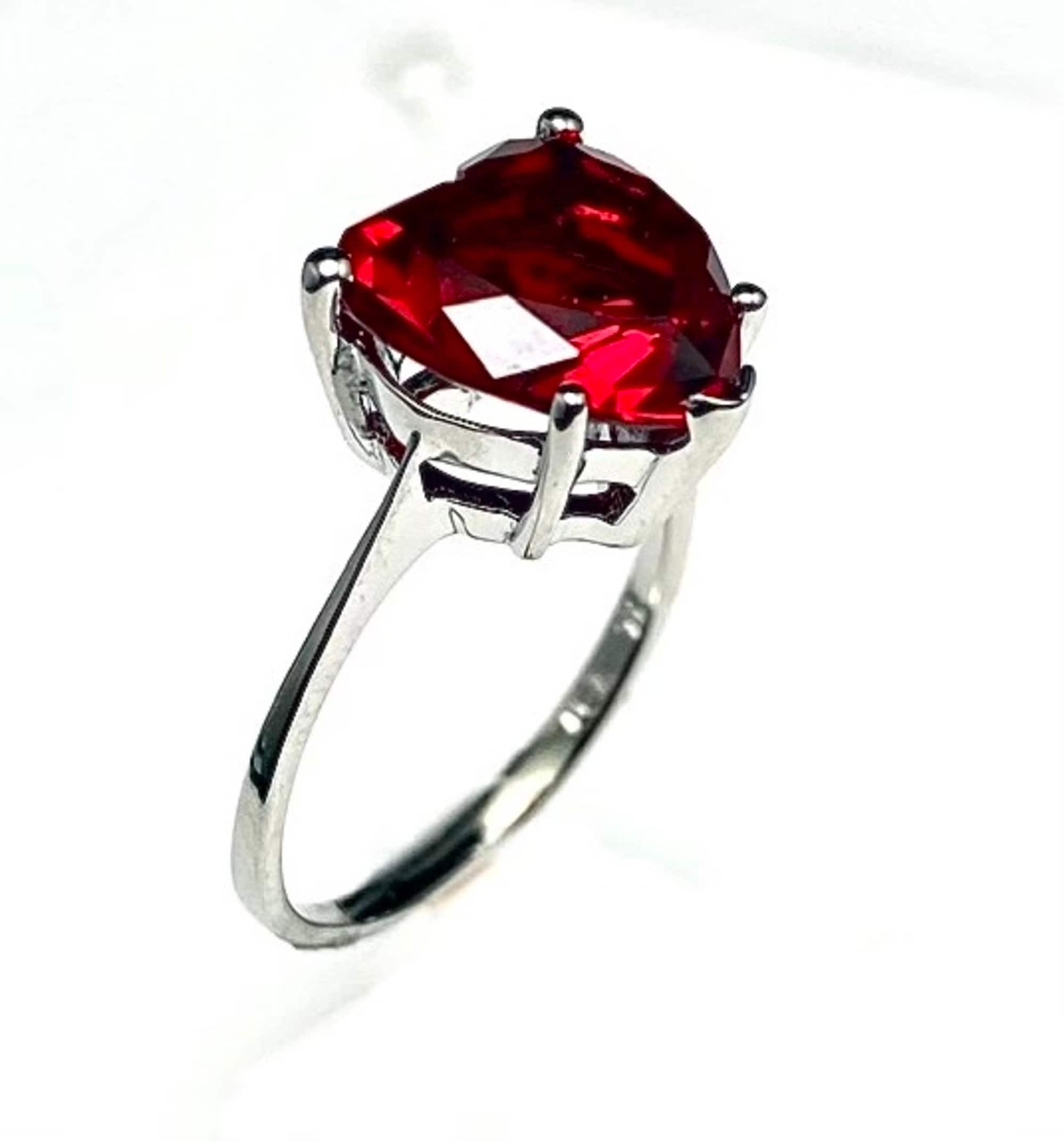 R190R Cute Mt St Helens Helenite Ruby Red July Birthstone | Etsy