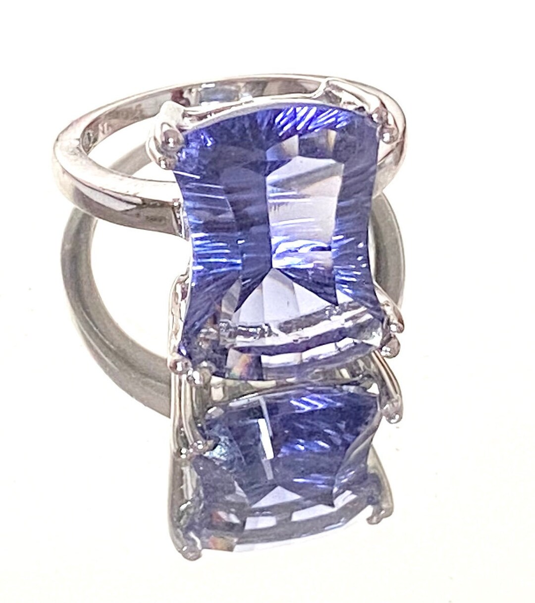 R4190S Classic Unique Cut Mt St Helens Purple Helenite Prong Set ...