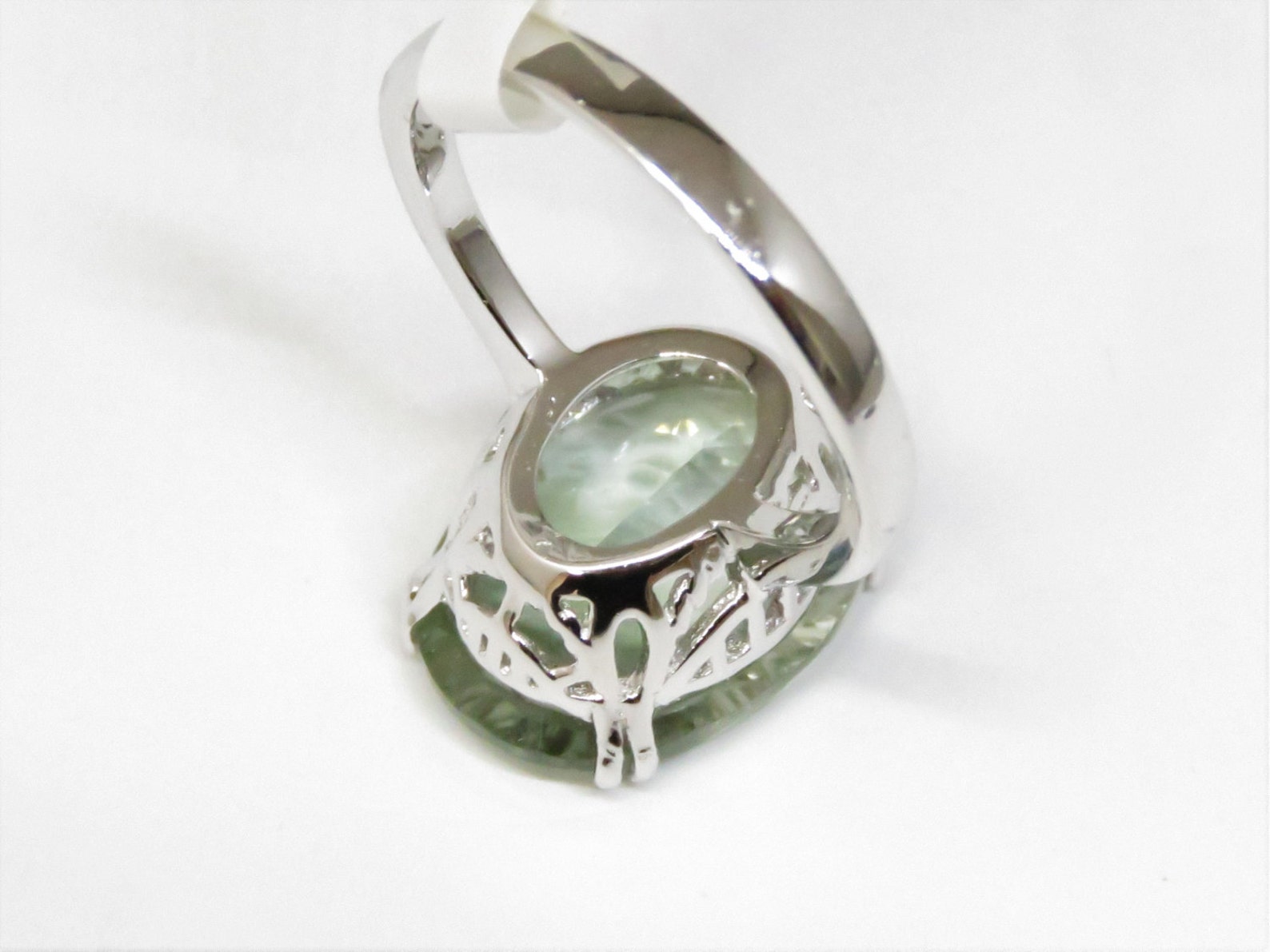 TGAR-6335S Oval Brilliant-cut Natural Green Amethyst Sterling - Etsy